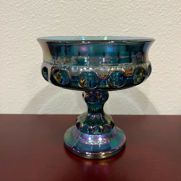 Indiana Glass | Dining | Vintage Carnival Glass Compote Color Crown ...